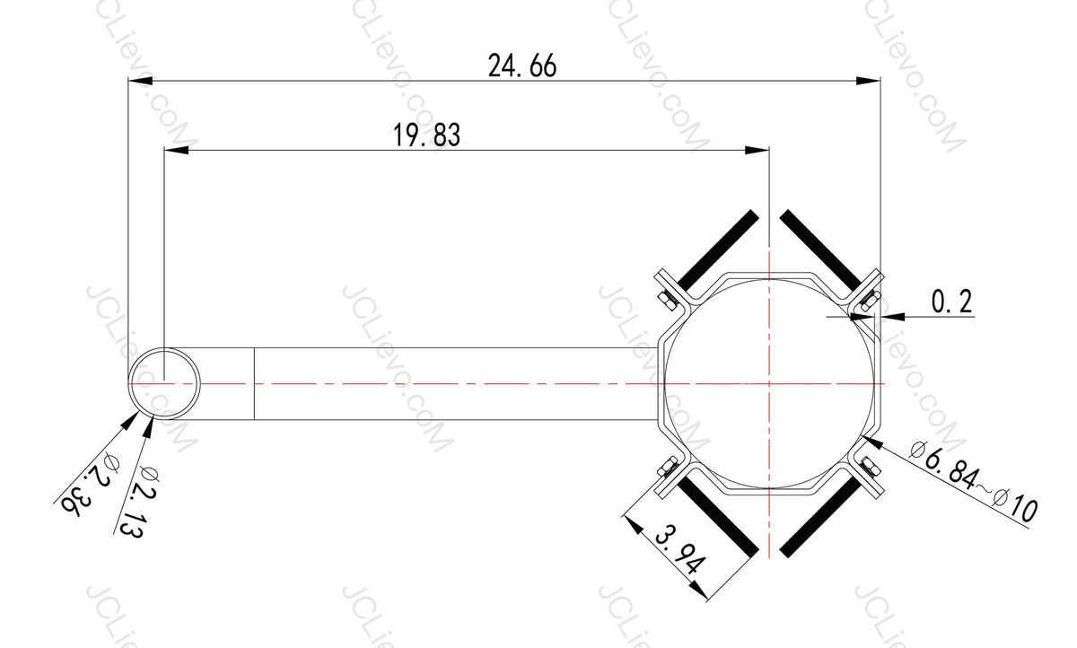 1 Arm Wrap Around Bracket for Wood Poles with 7"-10" Diameters – JCLievo