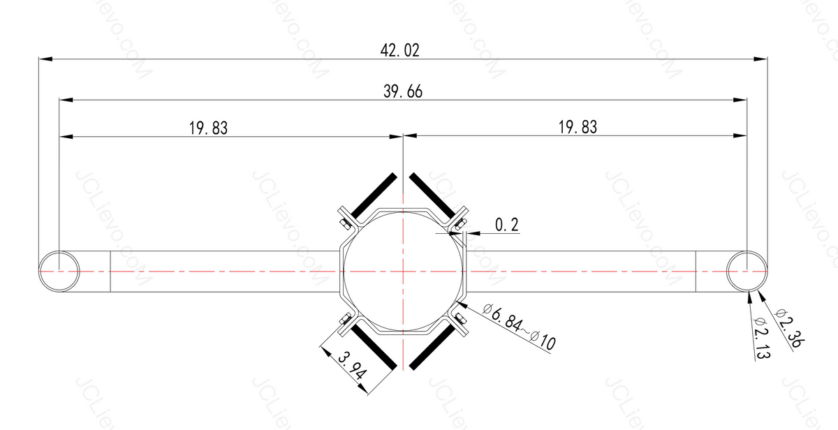 2 Arm Wrap Around Bracket for Wood Poles with 7"-10" Diameters – JCLievo